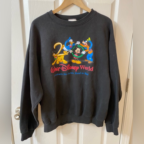 Disney | Sweaters | Vintage Walt Disney Celebrates Hand In Hand Sweater ...